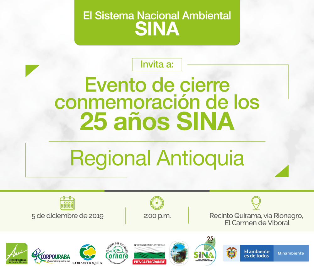 25 años del Sistema Nacional Ambiental, SINA – CORNARE